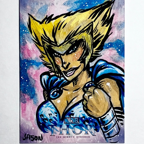 Marvel | Art | Thor Sketch Card One Of A Kind Jason Keith Phillips Aka ...